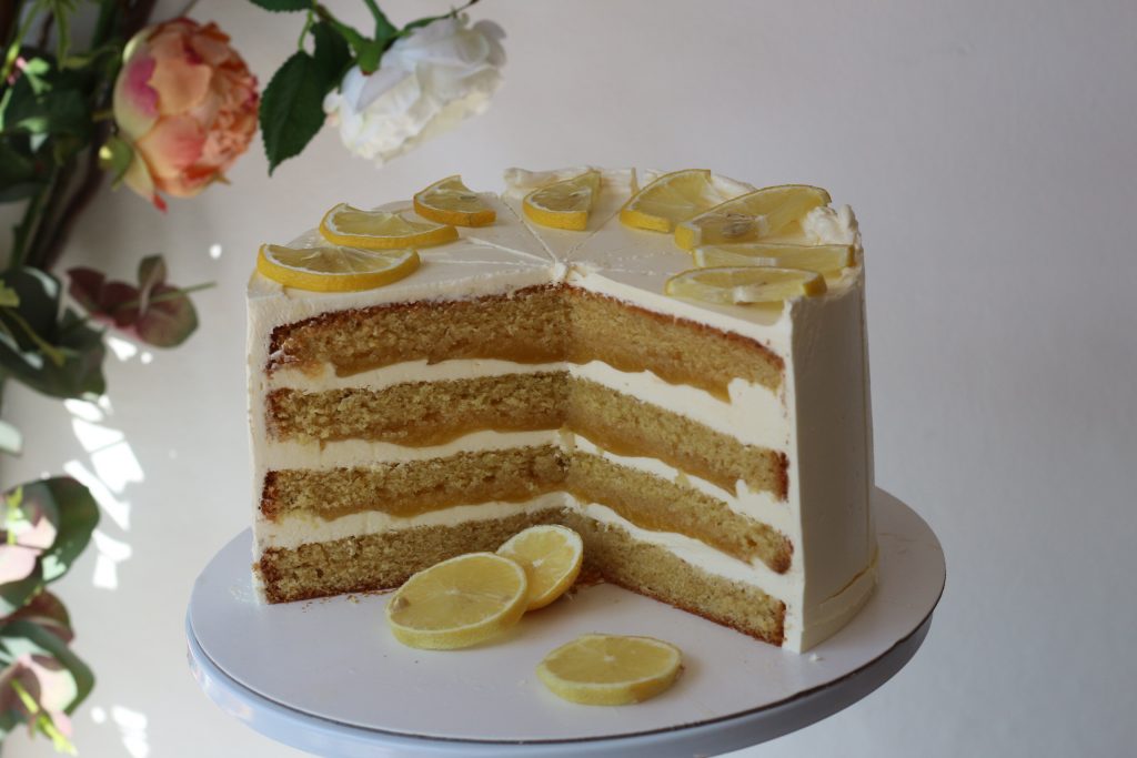 Lemon Velvet Layer Cake - Abba Cakes